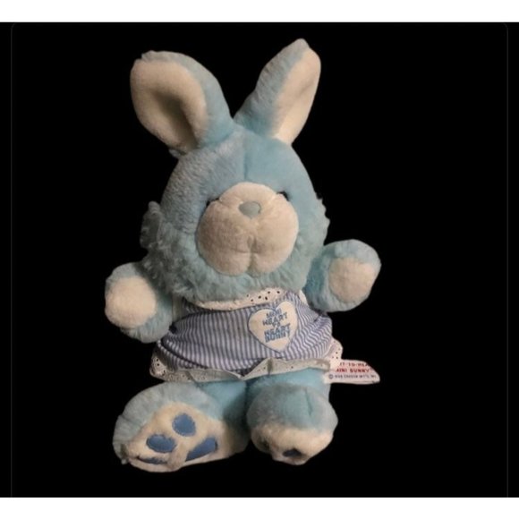 Toys | Rare Vintage 1981 Blue Heart To Heart Bunny Plush Stuffed Animal ...